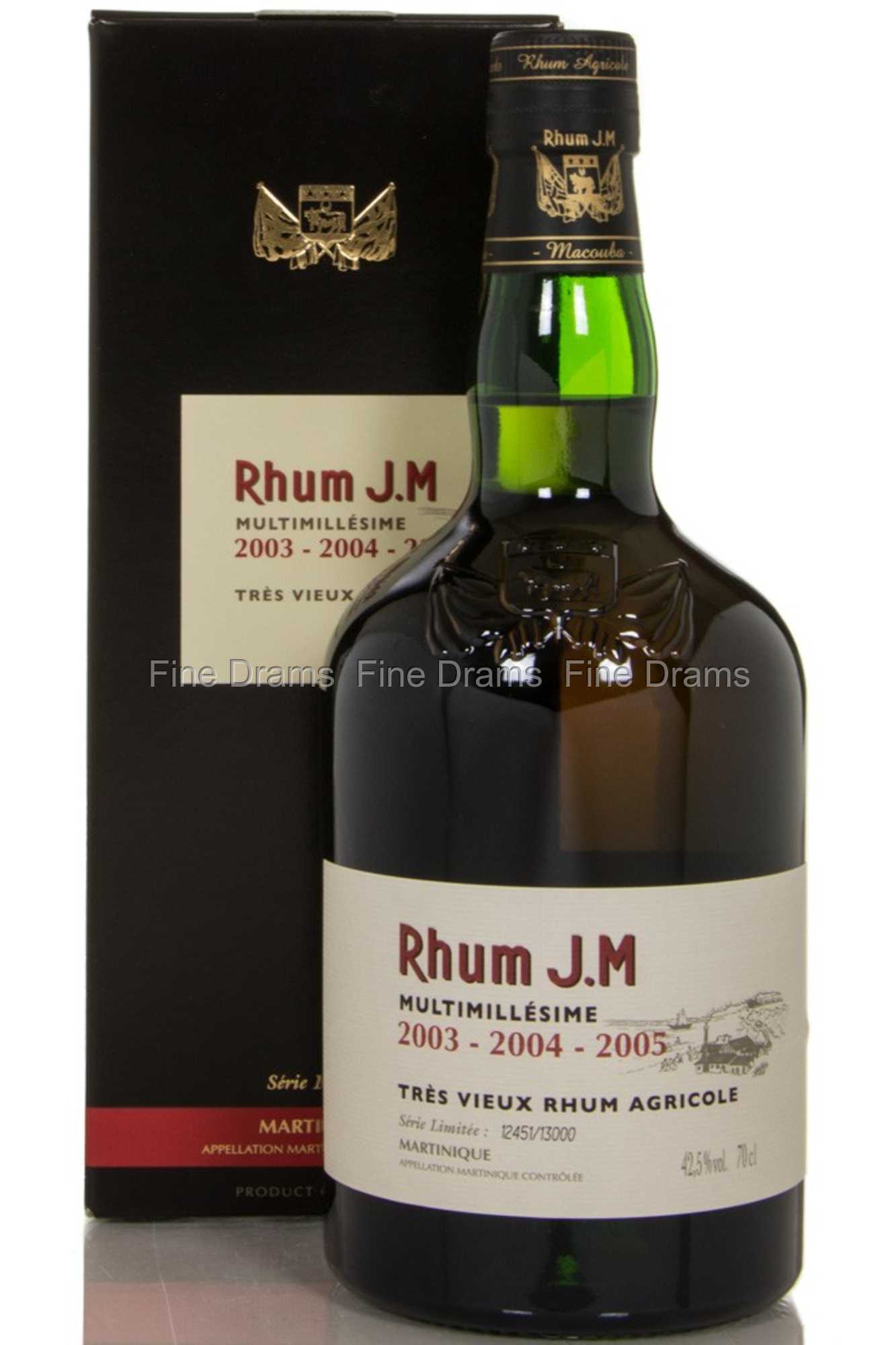 Rhum JM Multi Millésime Rum (2003 - 2004 - 2005)