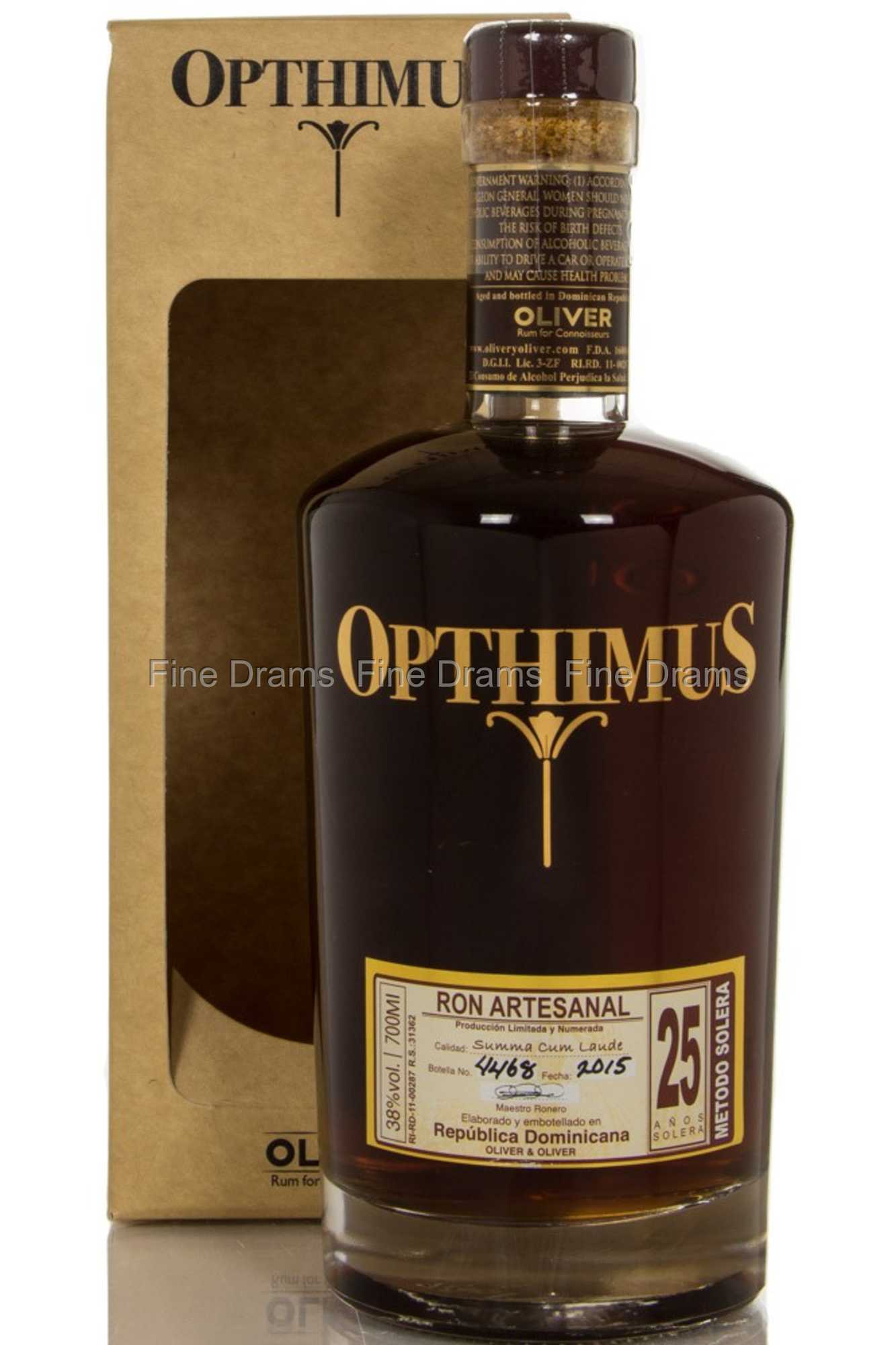 Opthimus 25 Year Old Solera Rum