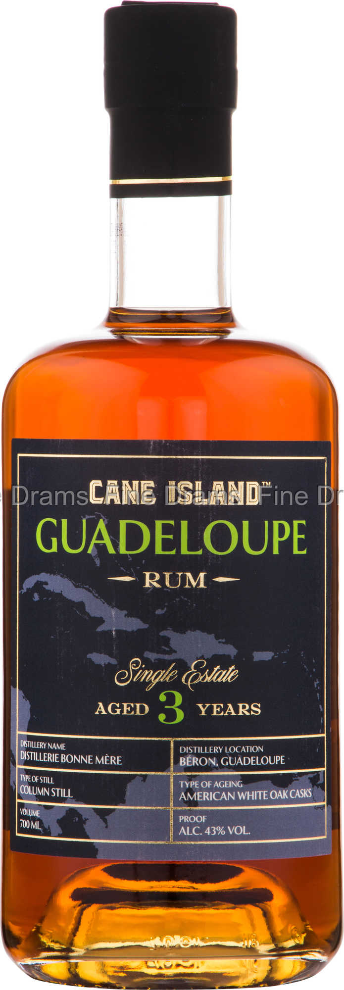 Cane Island 3 Year Old Guadeloupe Single Estate Rum