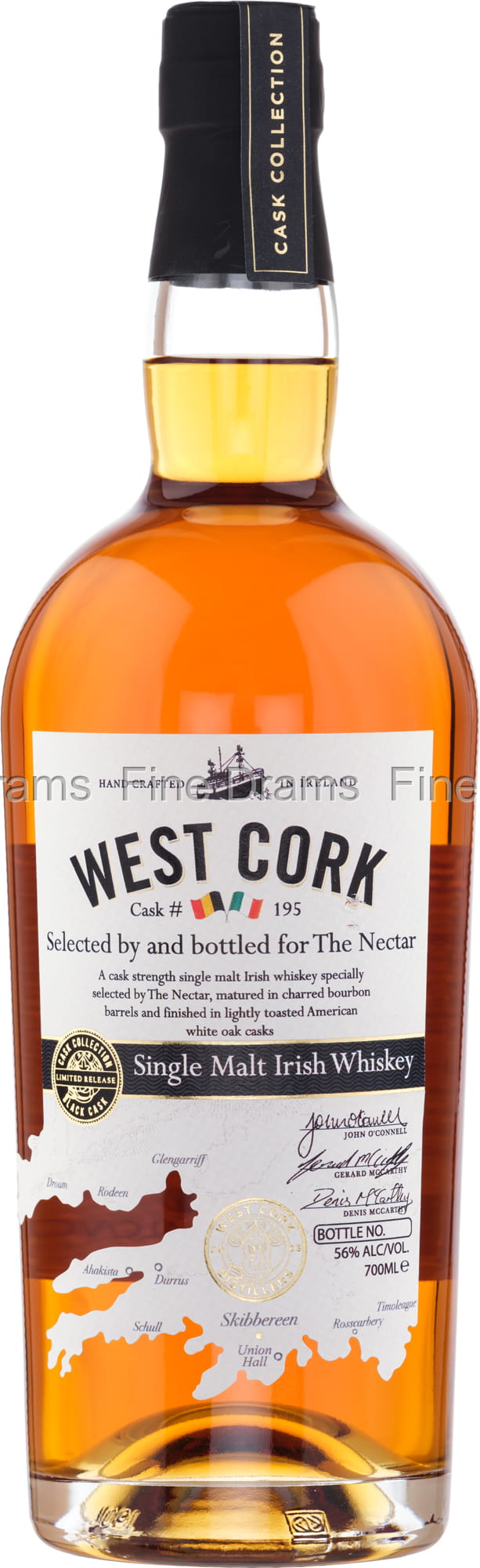 West Cork Single Malt Whiskey (Cask #195) - Bottled for The Nectar