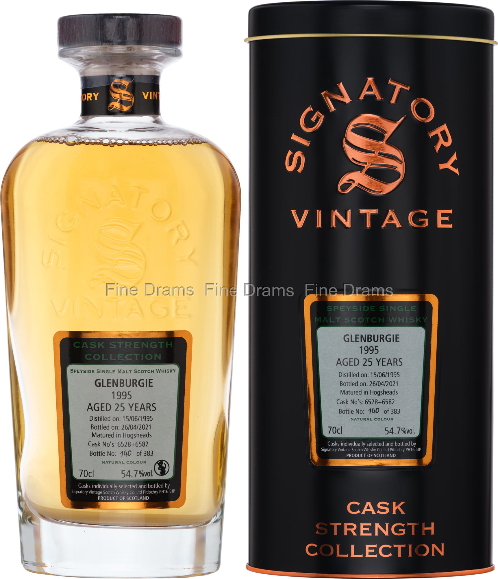 Glenburgie 25 Year Old 1995 (Cask #6528 & #6582) - Signatory Cask Strength