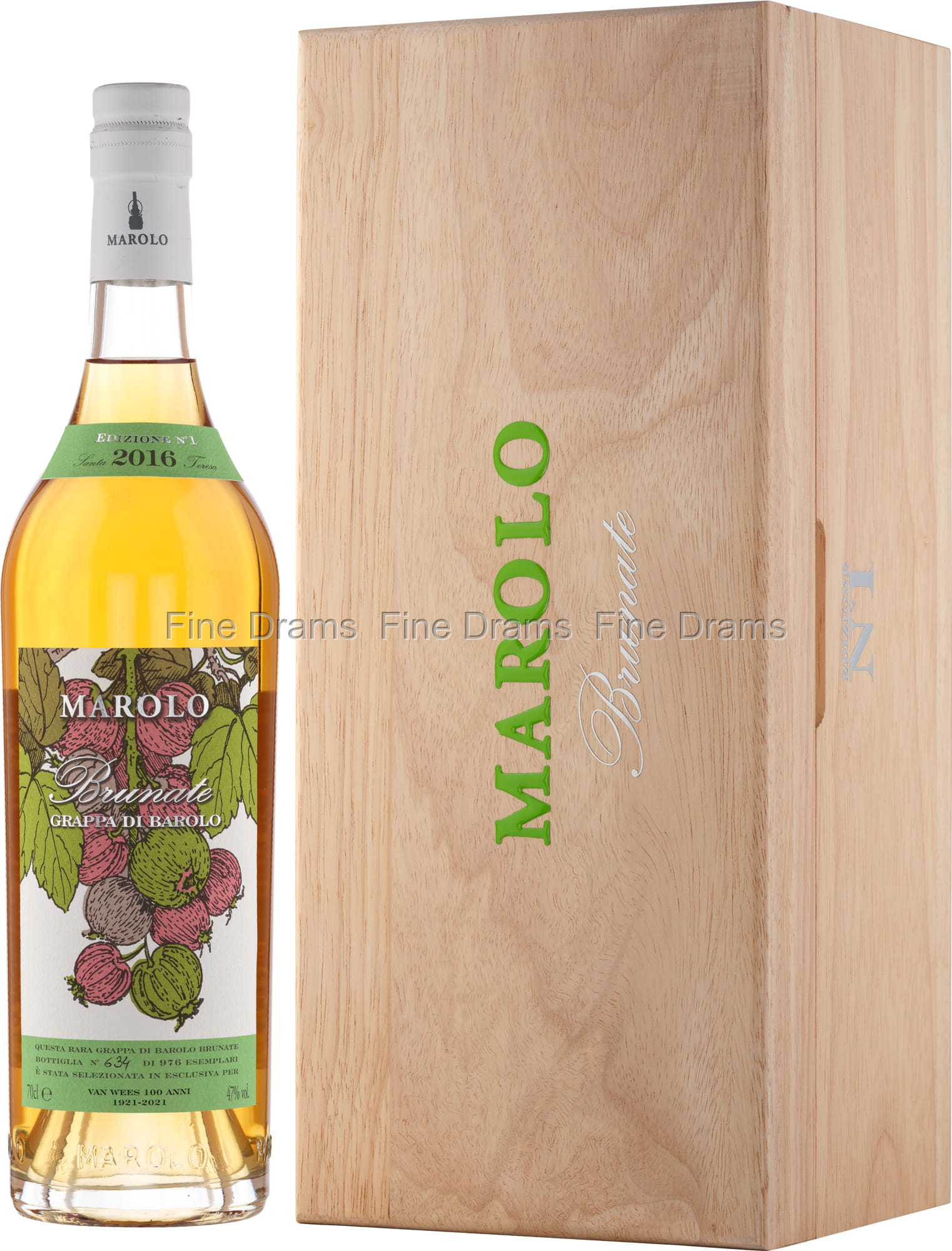 Marolo Brunate 2016 Grappa di Barolo - Van Wees 100th Anniversary